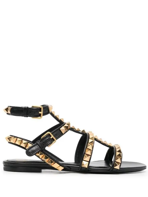 Valentino Garavani Rockstud No Limit Caged Sandals - Black
