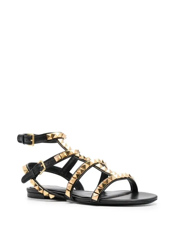 Valentino Garavani Rockstud No Limit Caged Sandals - Black