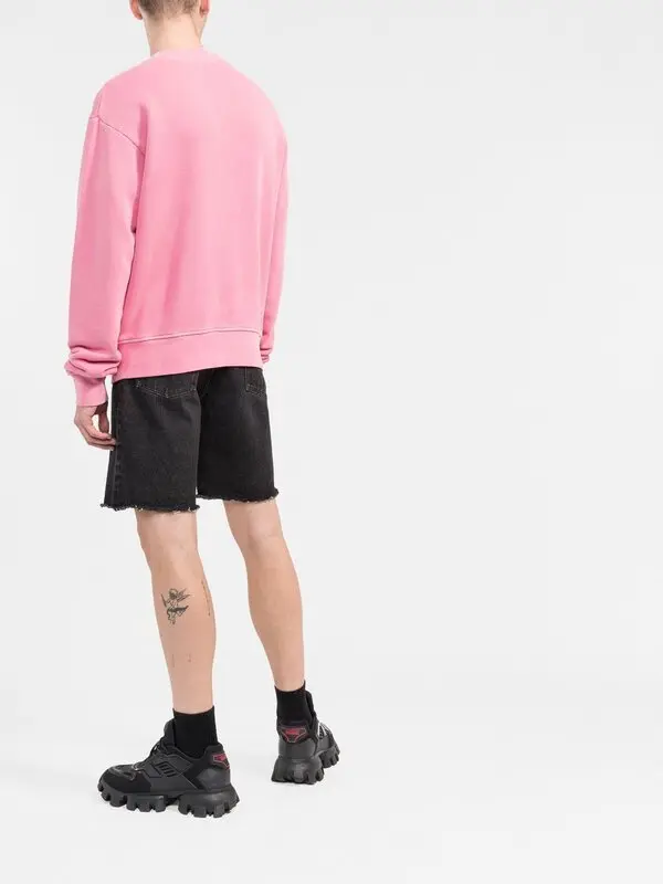 Palm Angels Logo-print Cotton Sweatshirt - Pink