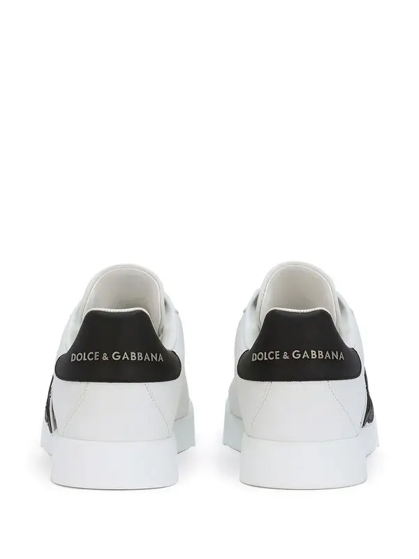 Dolce & Gabbana Portofino Leather Sneakers - White