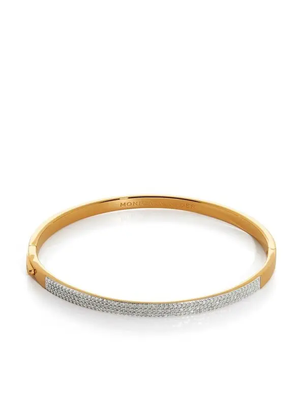 Monica Vinader Essential Diamond Pavé Bangle - Gold