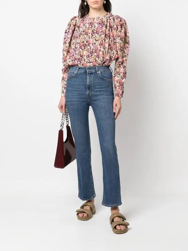 HAIKURE High-rise Flared Jeans - Blue
