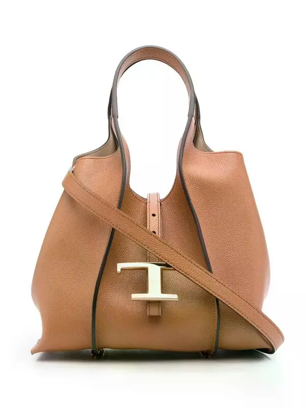 TOD'S Logo-plaque Tote Bag - Neutrals