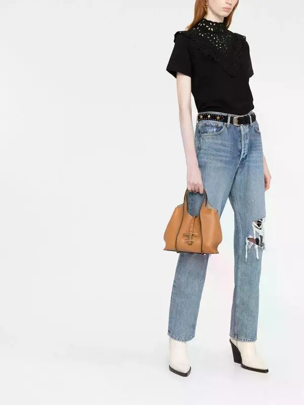 TOD'S Logo-plaque Tote Bag - Neutrals