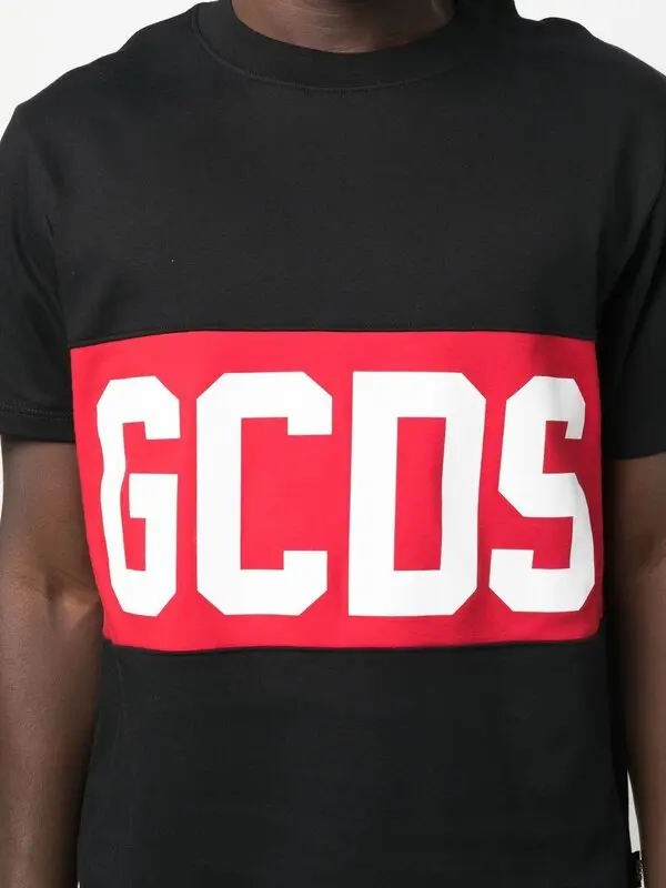 Gcds Band Logo-print T-shirt - Black