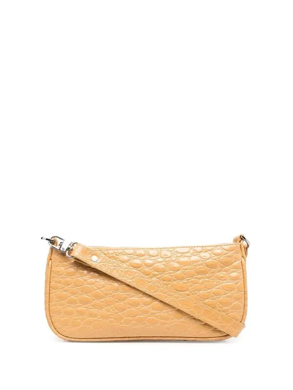 By Far Rachel Crocodile-print Shoulder Bag - Neutrals