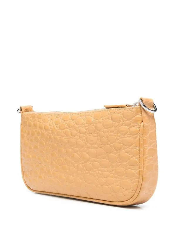 By Far Rachel Crocodile-print Shoulder Bag - Neutrals