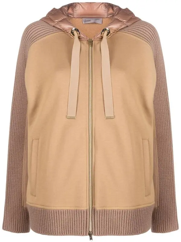 Herno Hooded Zip-up Jacket - Brown