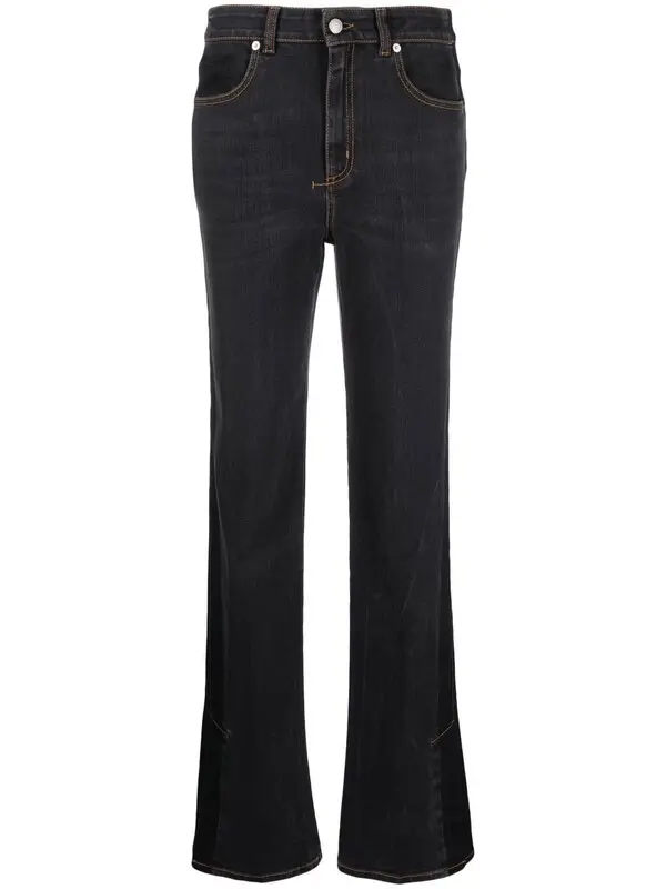 Alexander McQueen Logo Patch Bootcut Jeans