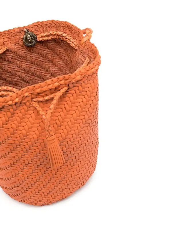 Dragon Diffusion Interwoven Bucket Bag - Orange