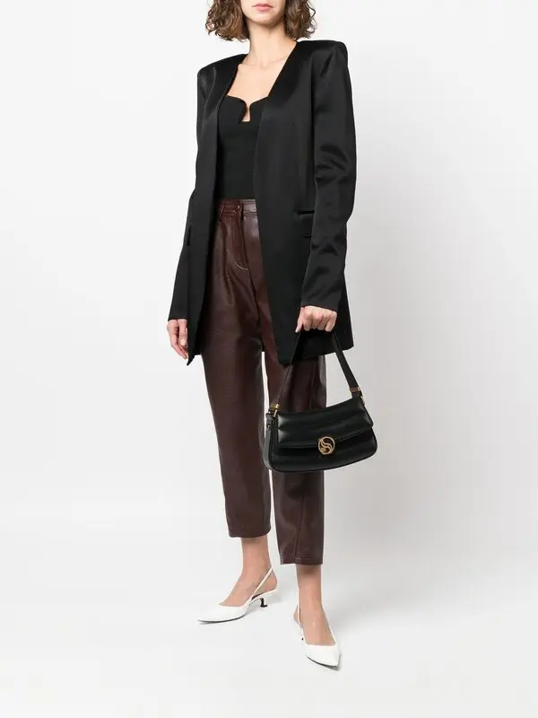 Stella McCartney Straight Leg Faux Leather Trousers
