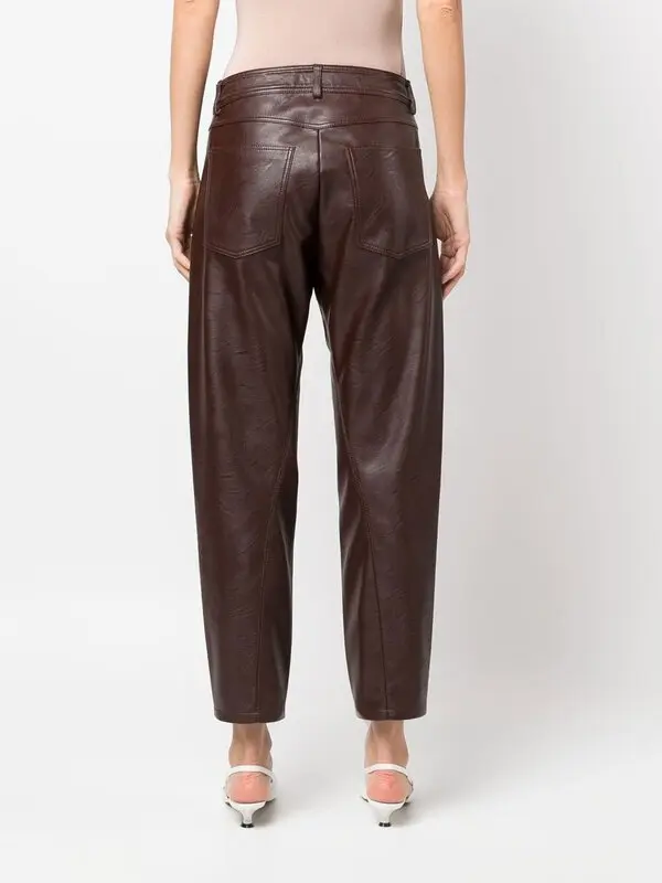 Stella McCartney Straight Leg Faux Leather Trousers