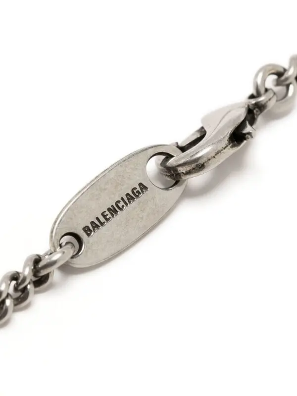 Balenciaga Bb Icon Chain Necklace - Silver | Editorialist