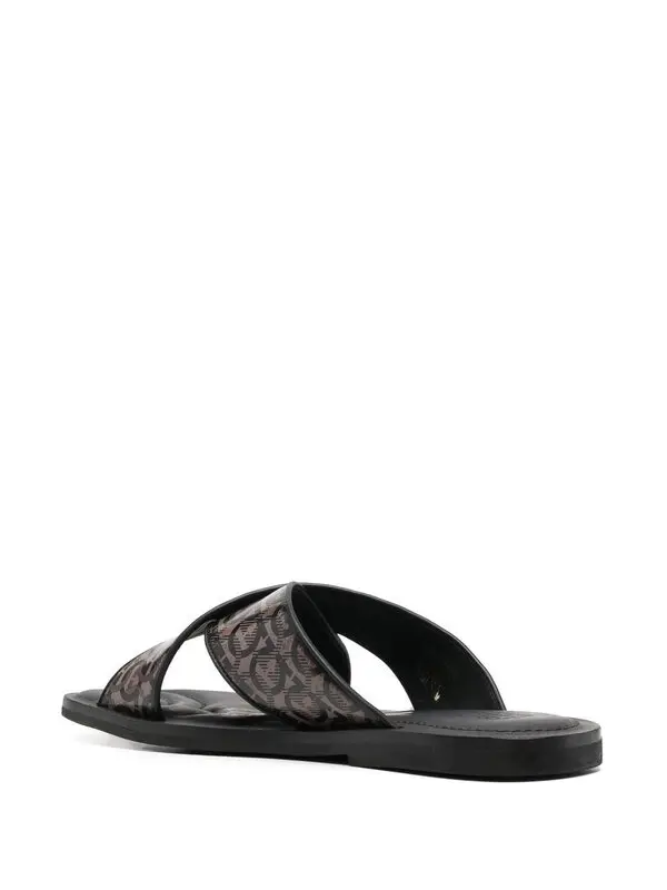 FERRAGAMO Gancini Crossover Strap Sandals