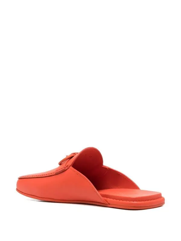 FERRAGAMO Logo Buckle Backless Slippers