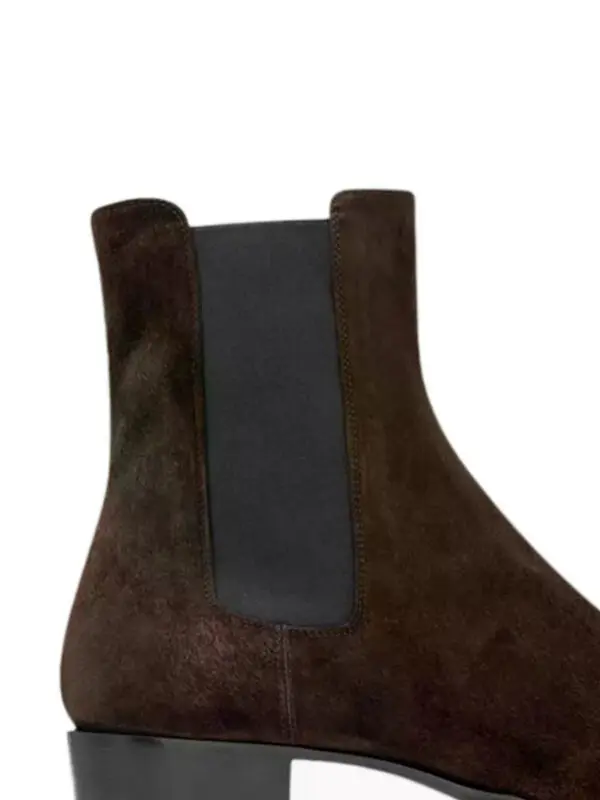 Saint Laurent Wyatt Ankle Boots - Brown