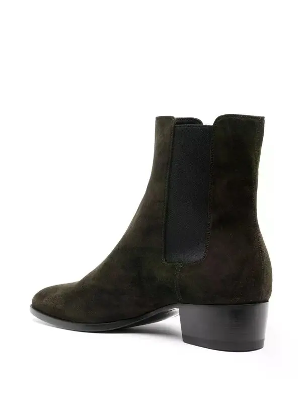 Saint Laurent Wyatt Ankle Boots - Brown