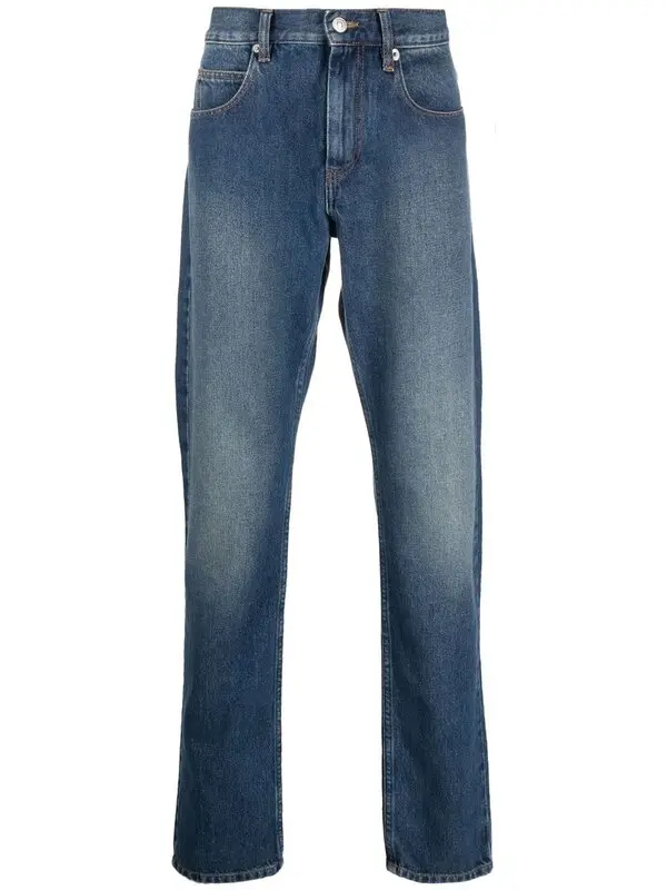 MARANT Isabel Straight-leg Mid-wash Jeans