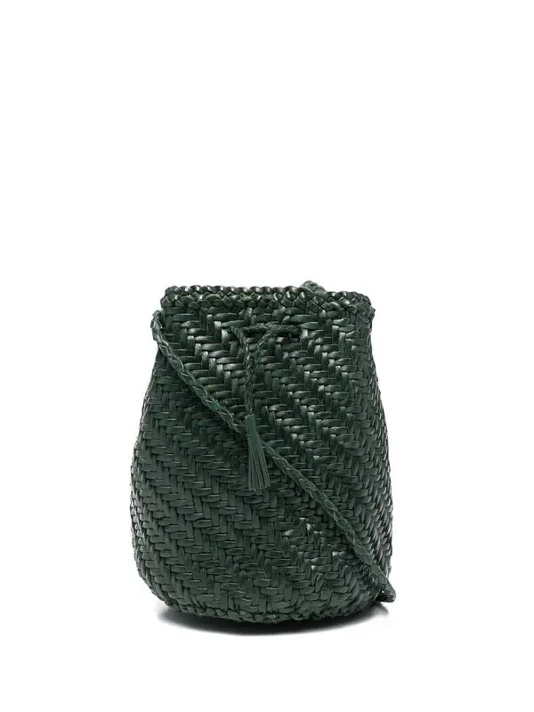 Dragon Diffusion Interwoven Bucket Bag - Green