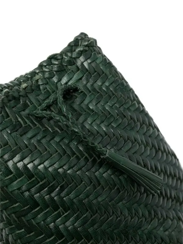 Dragon Diffusion Interwoven Bucket Bag - Green
