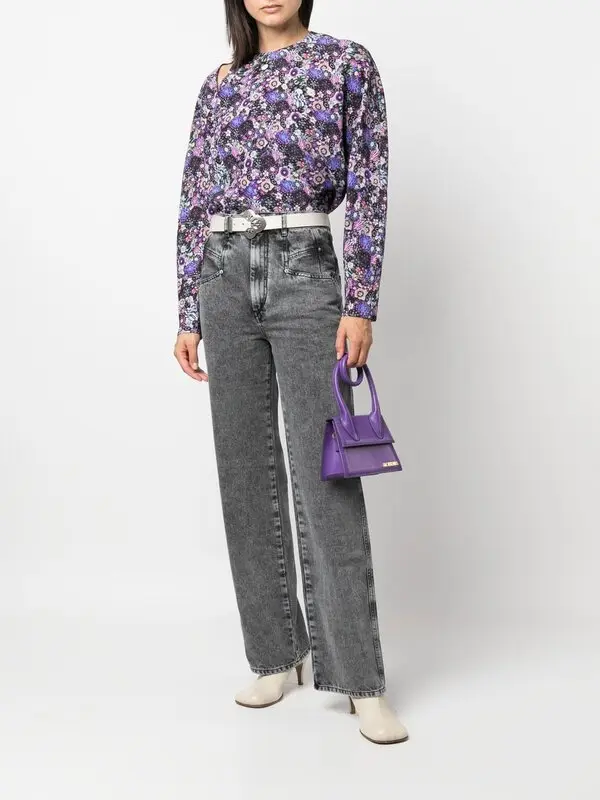 Isabel Marant Étoile Floral-print Stretch-silk Blouse