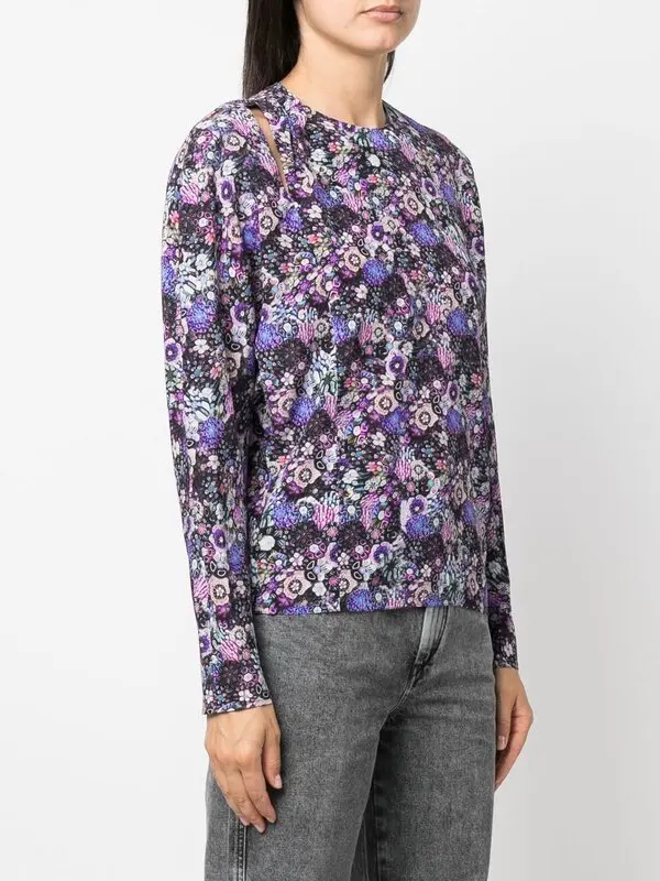 Isabel Marant Étoile Floral-print Stretch-silk Blouse