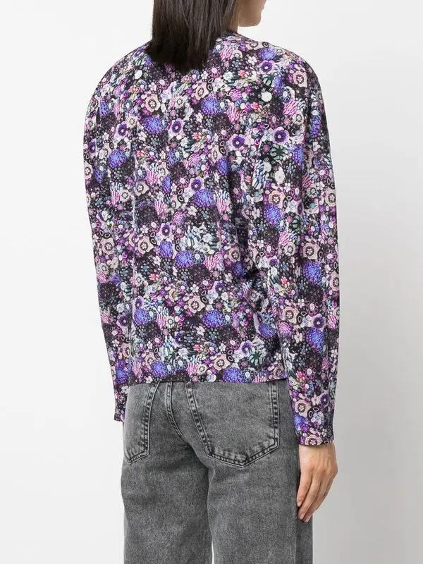 Isabel Marant Étoile Floral-print Stretch-silk Blouse