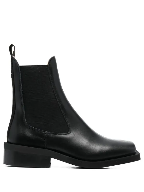 GANNI Leather Chelsea Boots