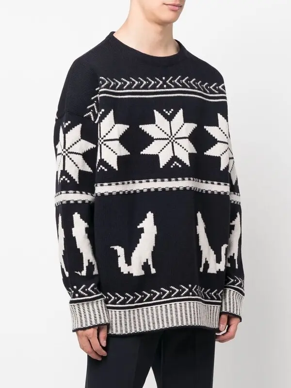 Etro Patterned Jacquard Knitted Jumper - Blue