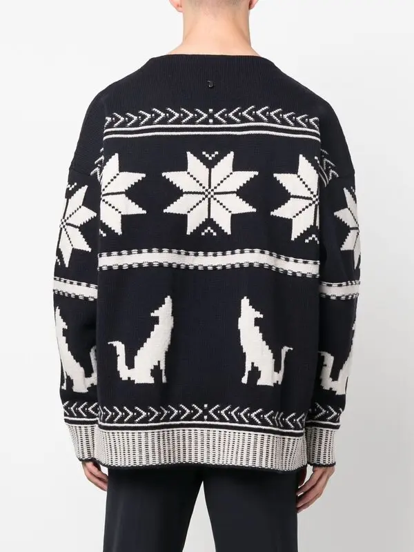 Etro Patterned Jacquard Knitted Jumper - Blue