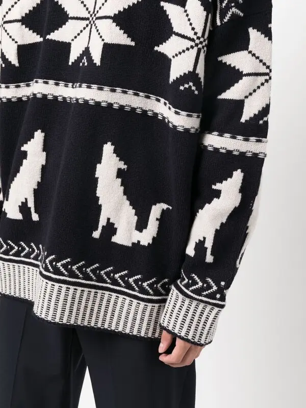 Etro Patterned Jacquard Knitted Jumper - Blue