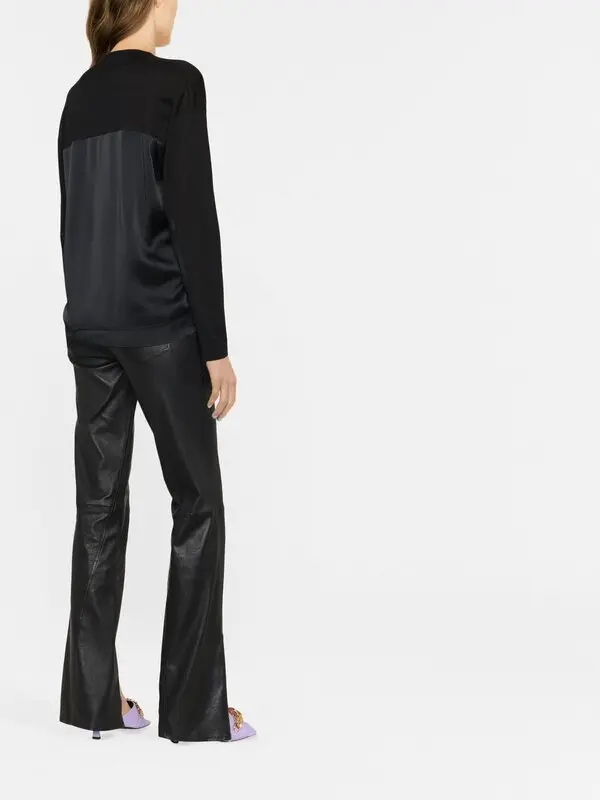 TOM FORD Panelled V-neck Jumper - Black