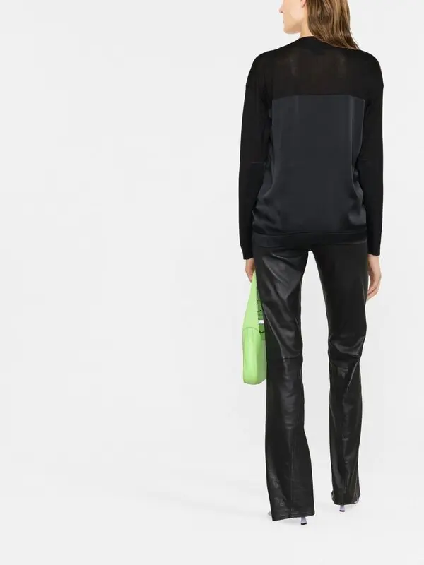 TOM FORD Panelled V-neck Jumper - Black