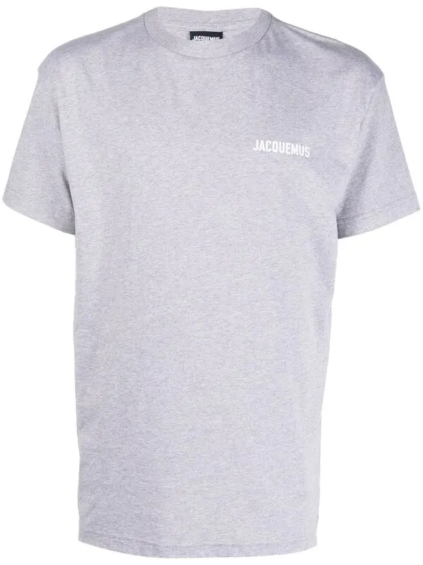 Jacquemus Logo Print Cotton T-shirt - Grey