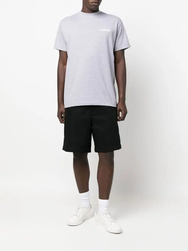 Jacquemus Logo Print Cotton T-shirt - Grey