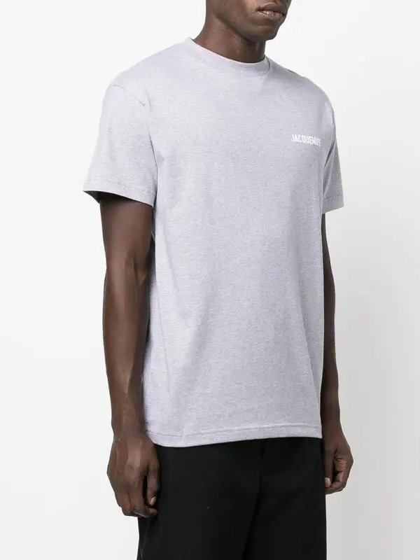 Jacquemus Logo Print Cotton T-shirt - Grey