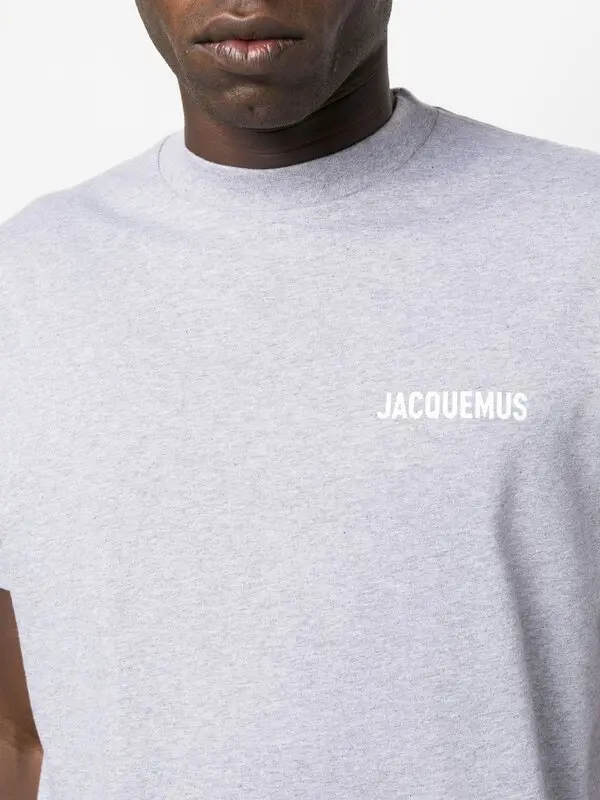 Jacquemus Logo Print Cotton T-shirt - Grey