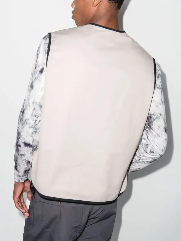 GR10K Zip-fastening Sleeveless Jacket - Neutrals
