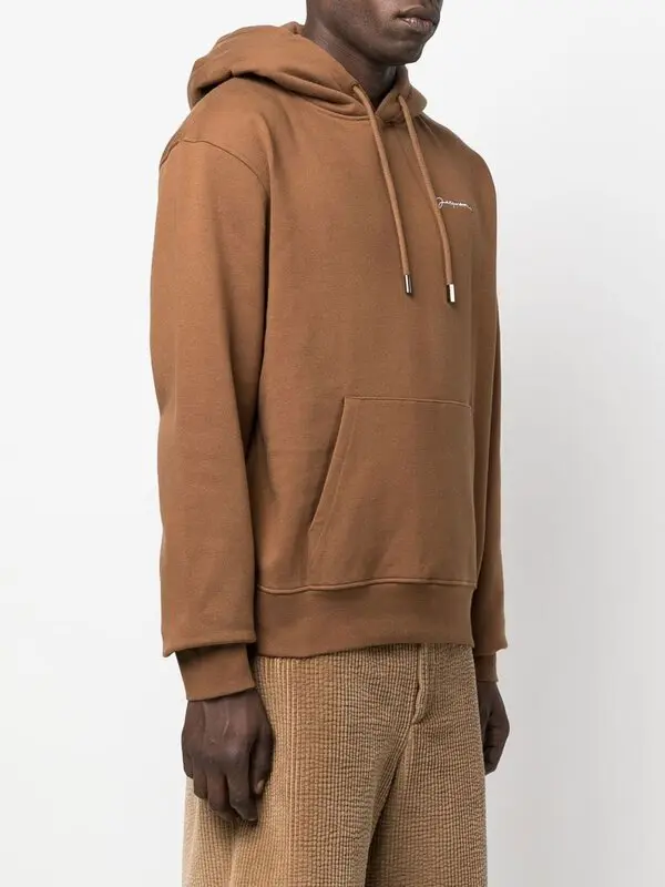 Jacquemus Le Sweatshirt Brodé Hoodie - Brown