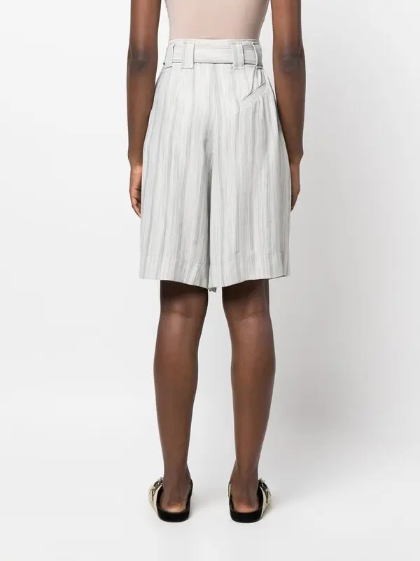 GANNI Striped Knee-length Shorts