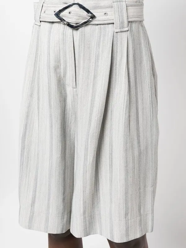 GANNI Striped Knee-length Shorts