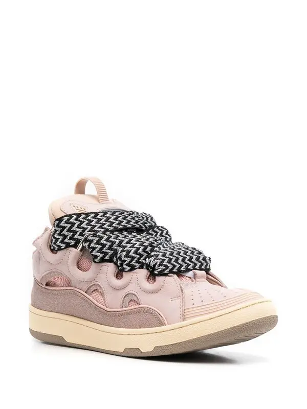 LANVIN Lace-up Low-top Sneakers - Pink