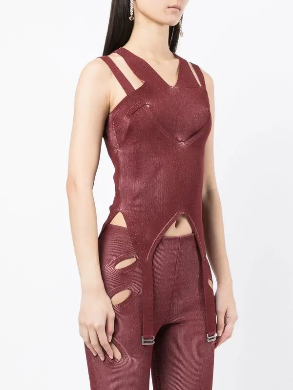 DION LEE Lock Slit-detail Tank Top