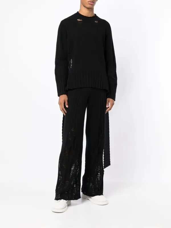 DION LEE Distressed-finish Knitted Jumper