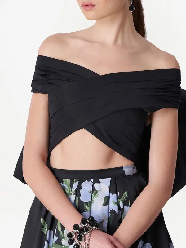 Carolina Herrera Off-shoulder Silk Top