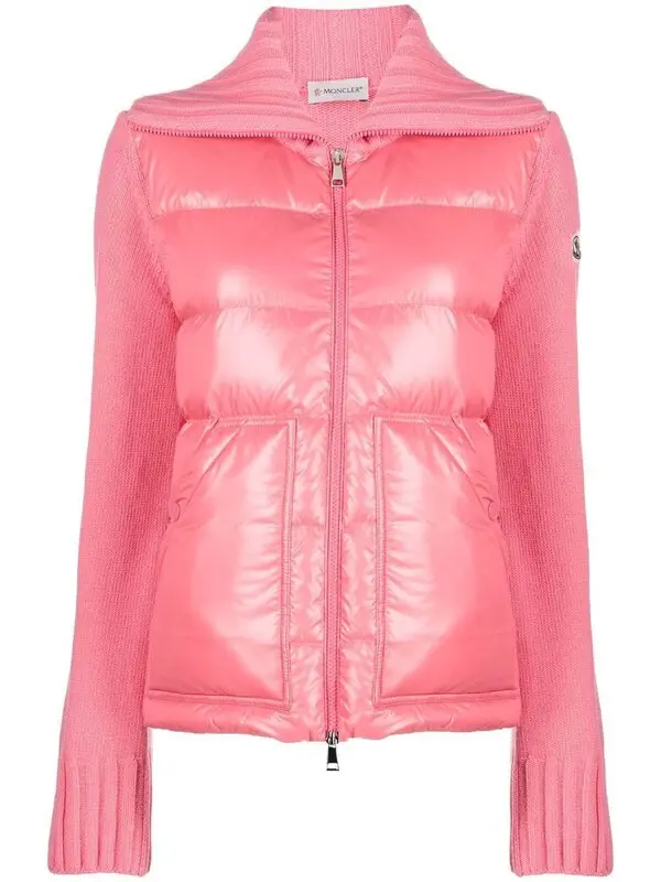 Moncler Padded-panel Wool Cardigan