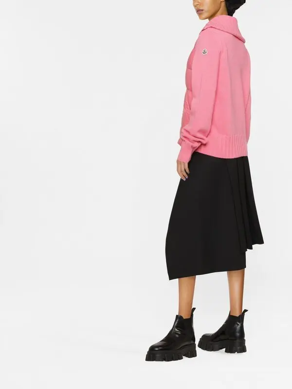 Moncler Padded-panel Wool Cardigan