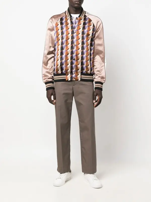 Valentino Garavani Geometric-print Bomber Jacket