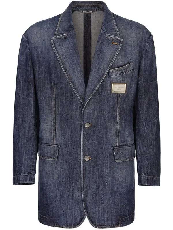 Dolce & Gabbana Longline Denim Blazer