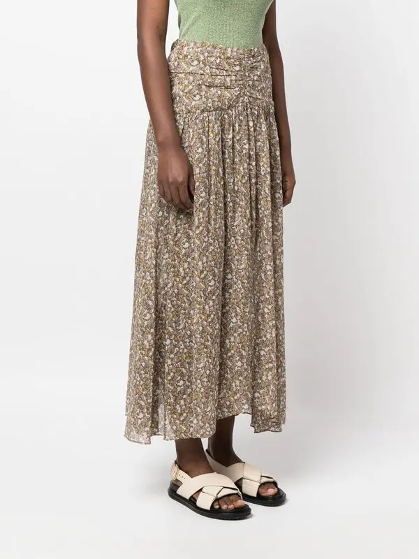 MARANT ETOILE Graphic-print Midi Skirt